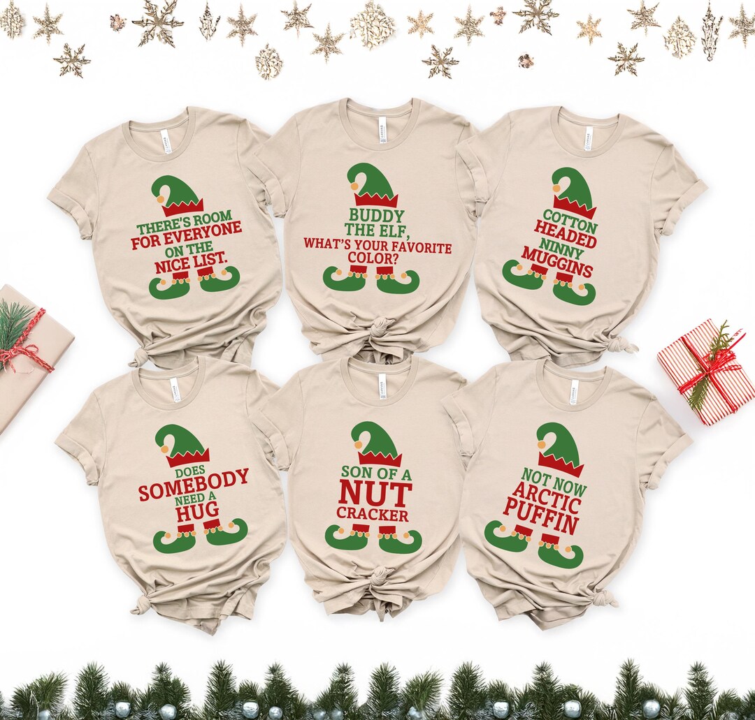 30 Quote Buddy the Elf Movie Shirt, Elf Christmas Tshirt, Funny Holiday ...