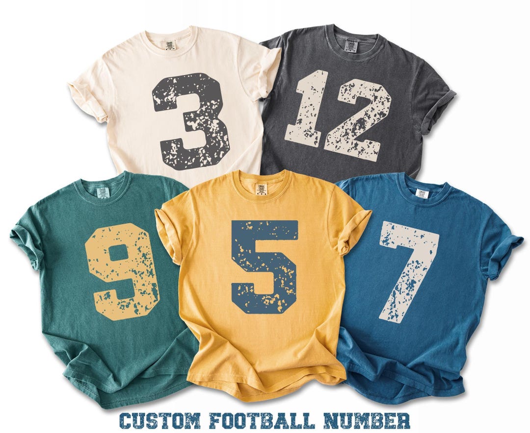 Personalized Football Number T-shirt: Custom Team Mascot Y2k Tee - Etsy