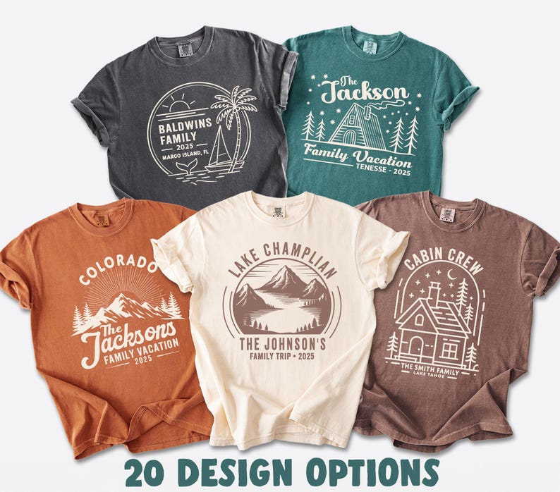 Custom Mountain Vacation Shirt: Personalized Family Camping Trip Tshirt ...