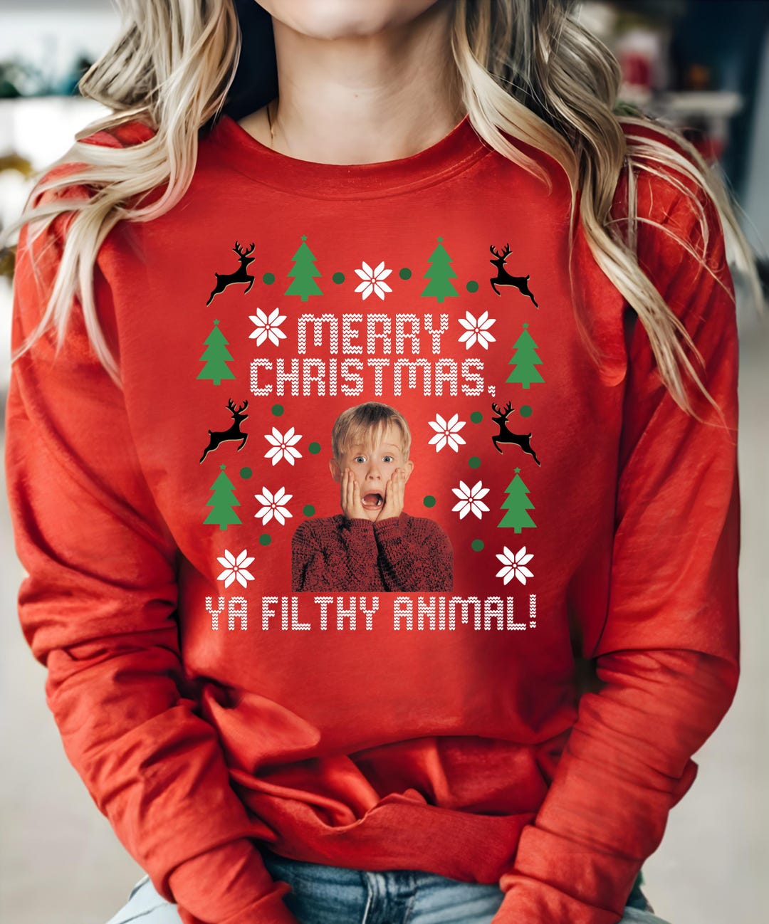 Ya Filthy Animal Sweatshirt, Christmas Movie Tee, Merry Christmas Kevin ...