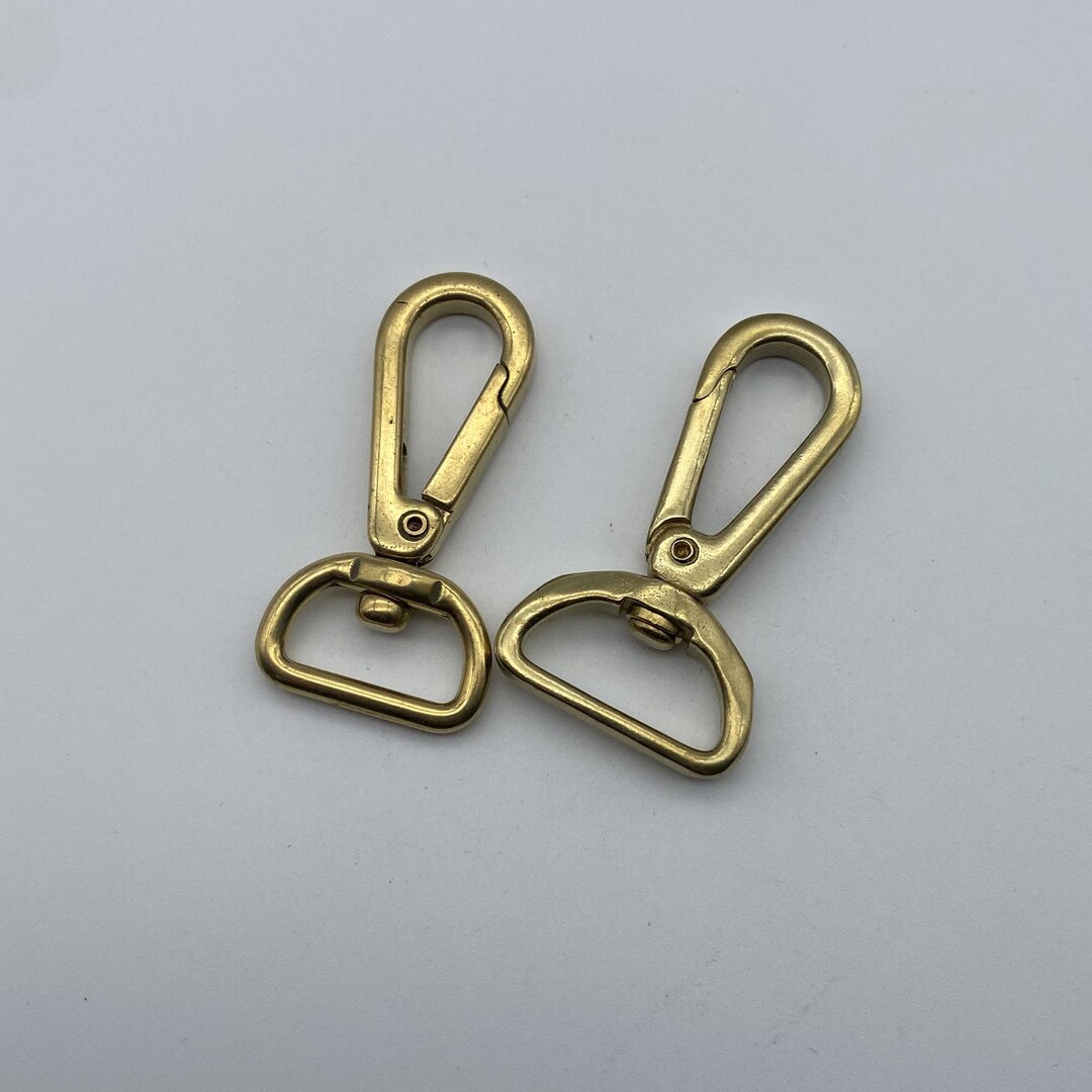 Un-coated Brass Snap Hook With Eye Loop 18/21mm,snap Clasp,leather Bag ...