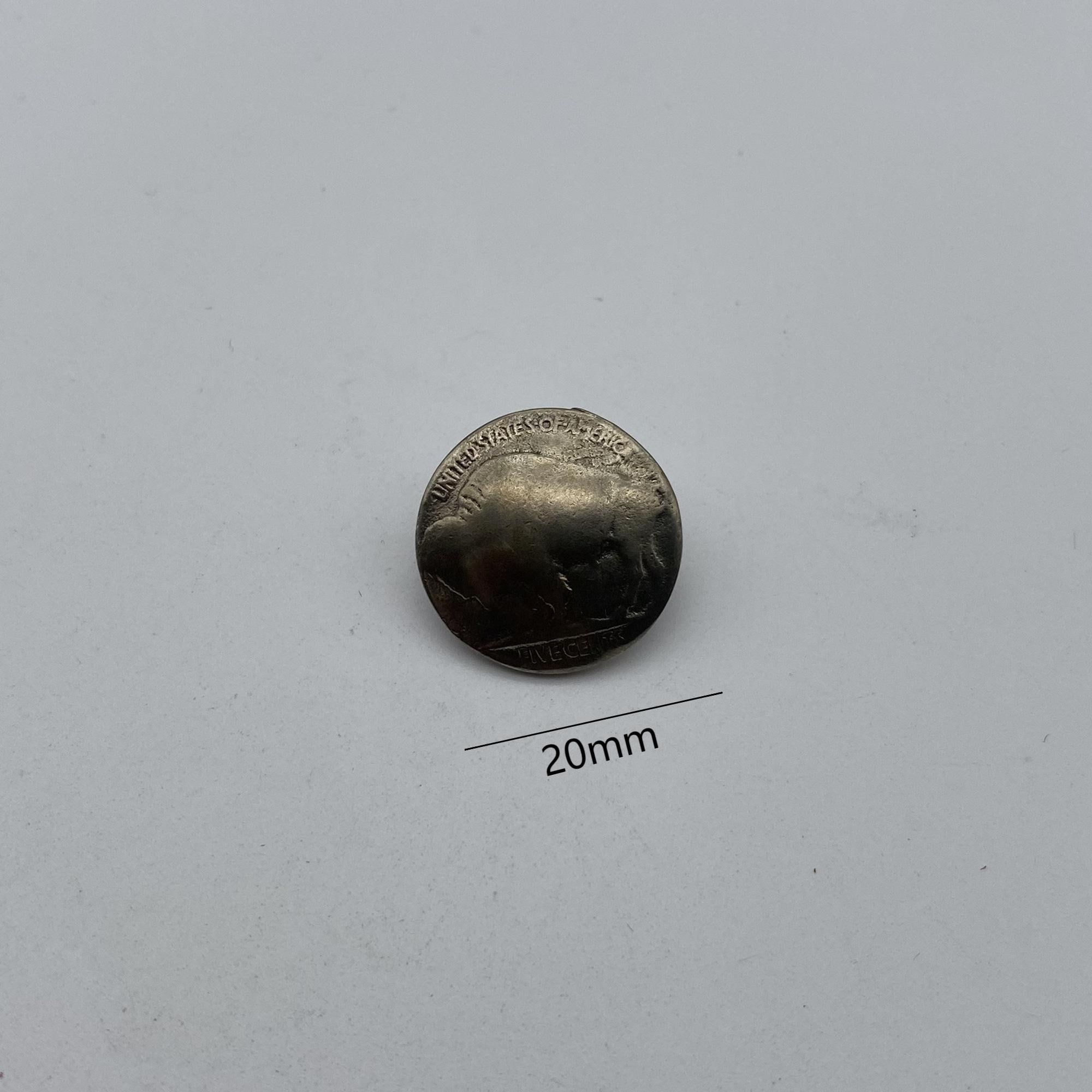 Old Silver Penny Sewing Button Buffalo Shank Button Clothing Sweater ...