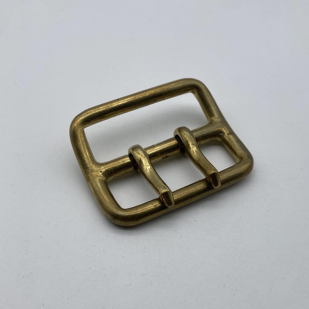 Brass Double Prong Buckle 45mm Leather Belt Fastener Buckle Sam Browne ...