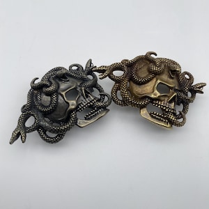 Snake Skull Belt Buckle - Etsy
