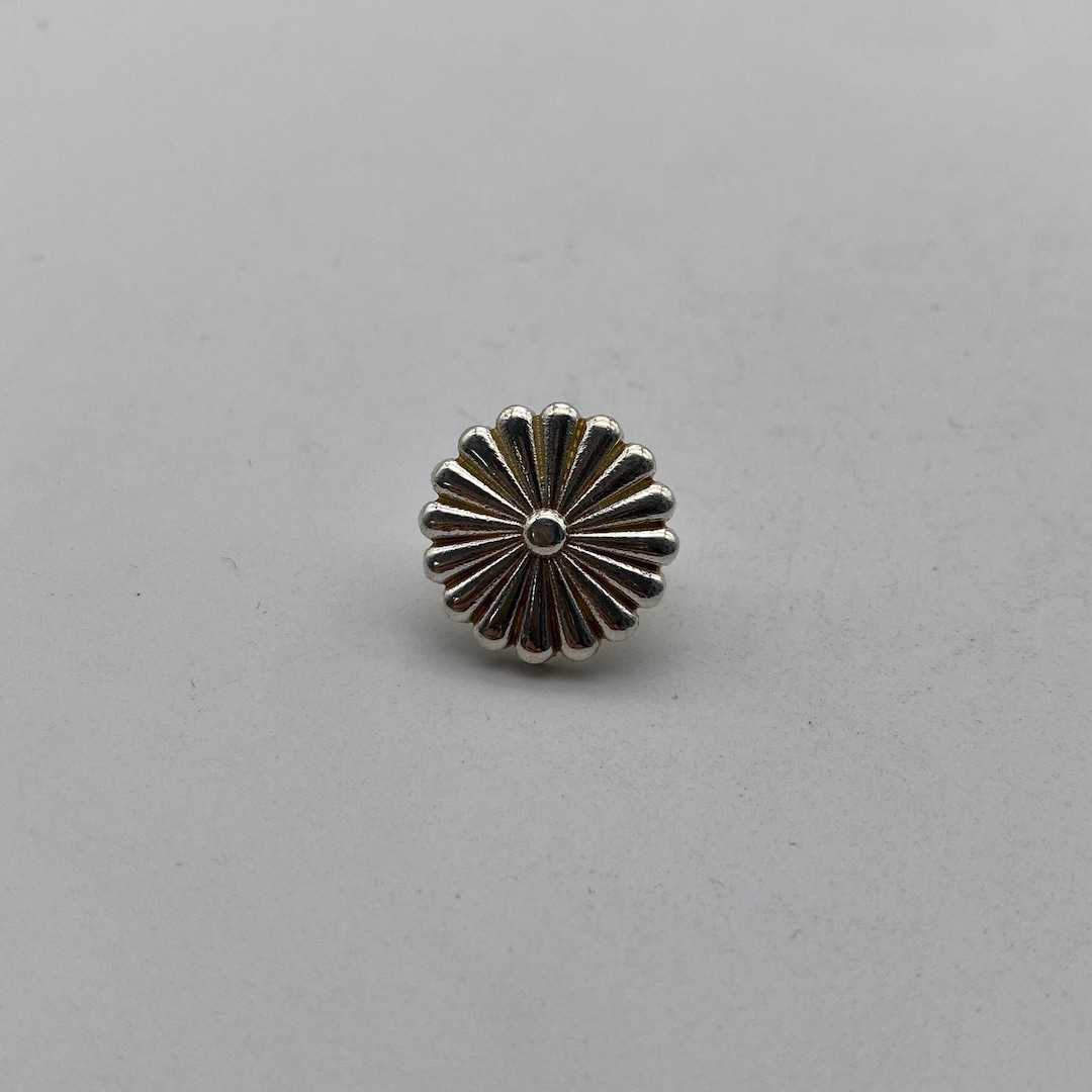 Leather Crafting Hardwares Daisy Concho Sterling Silver Chrysanthemum ...