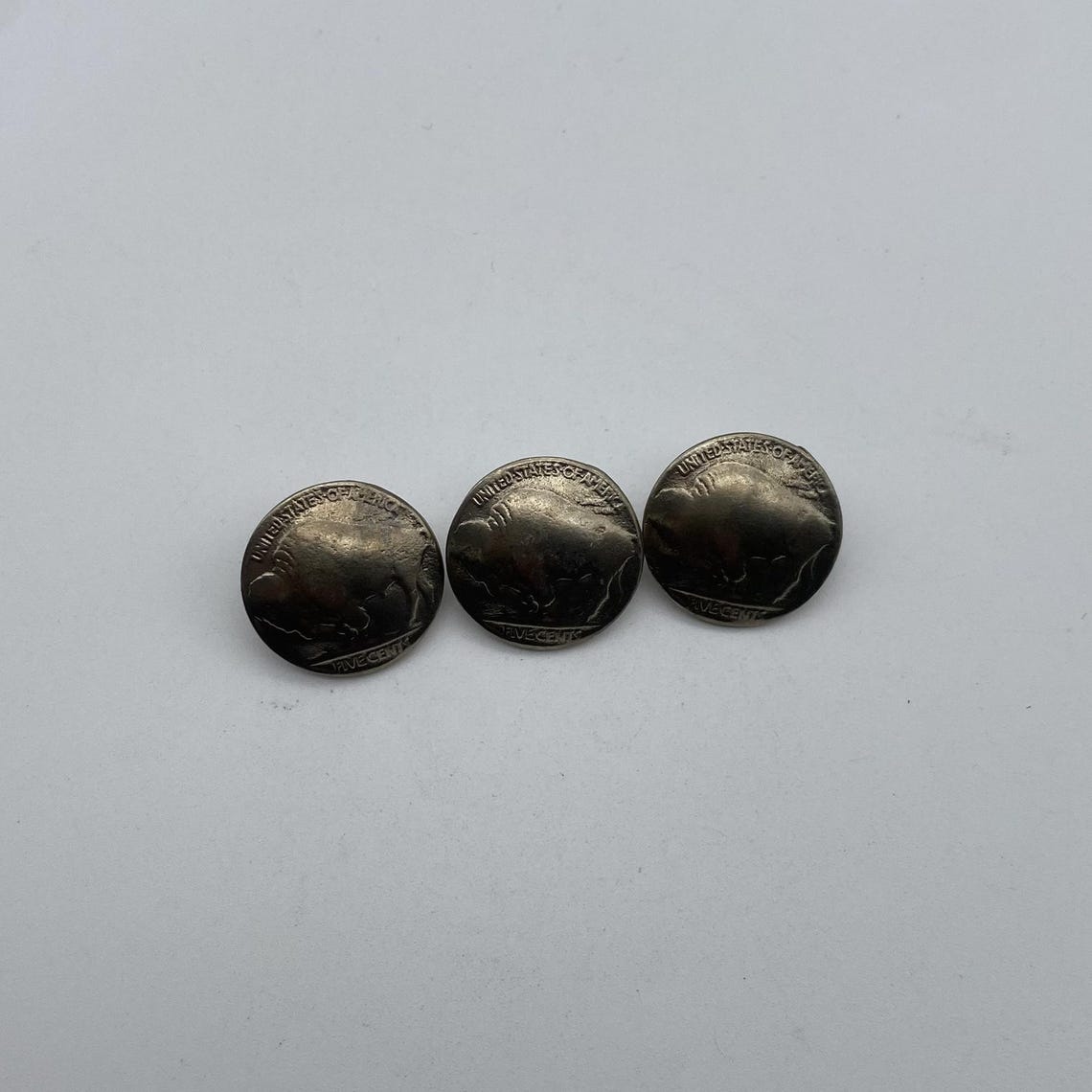 Old Silver Penny Sewing Button Buffalo Shank Button Clothing Sweater ...