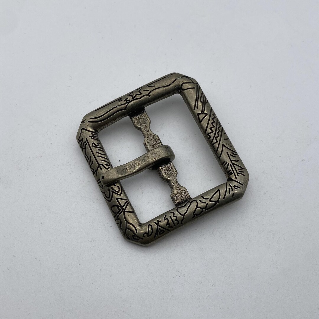 Nickel Silver Belt Buckle With Indian Cultural Symbols - Etsy