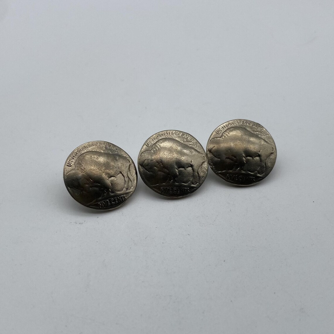 Old Silver Penny Sewing Button Buffalo Shank Button Clothing Sweater ...