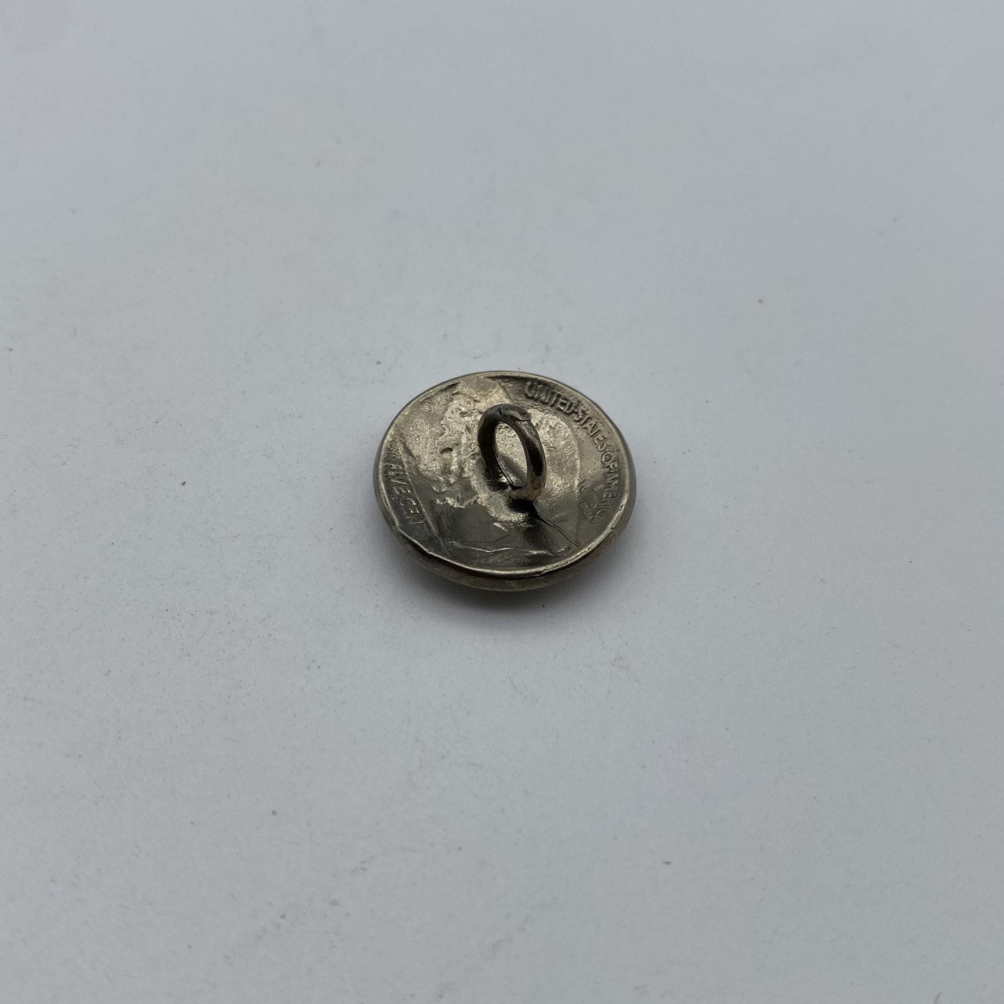 Old Silver Penny Sewing Button Buffalo Shank Button Clothing Sweater ...