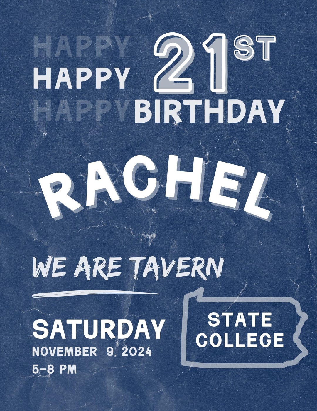 Penn State Birthday Party Invitation Template: DIY Event Decor (canva ...