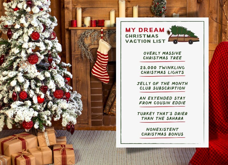 Editable Christmas Vacation List Template: Canva DIY Design - Etsy