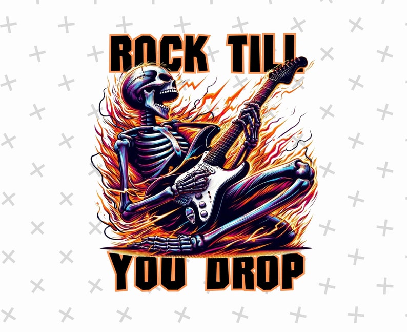Skeleton Rock N Roll Rockstar Png, Skeleton Clipart Sticker Transparent ...