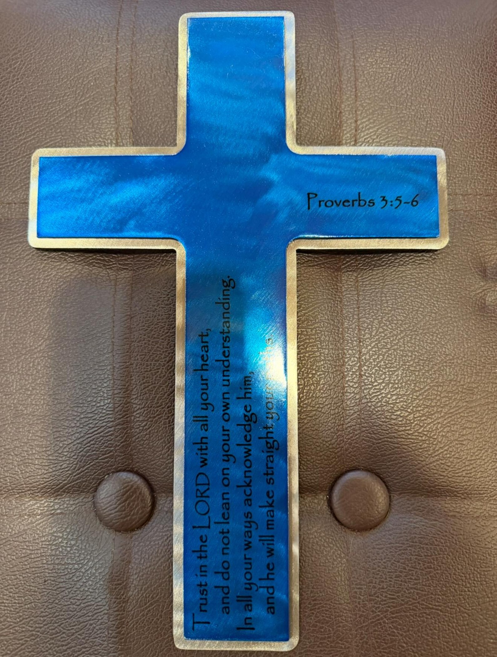 Metal Cross With Custom Verse and Color Options - Etsy