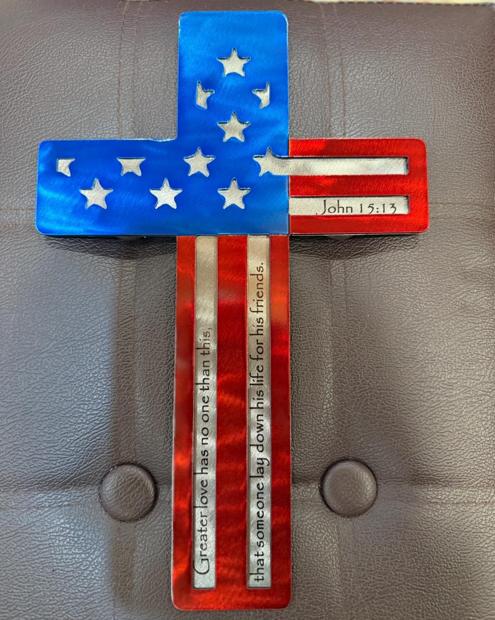 Metal Cross With Custom Verse and Color Options - Etsy