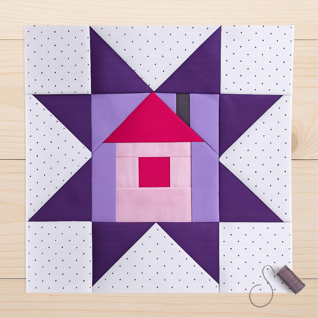 Star House FPP Quilt Block Pattern PDF - Etsy