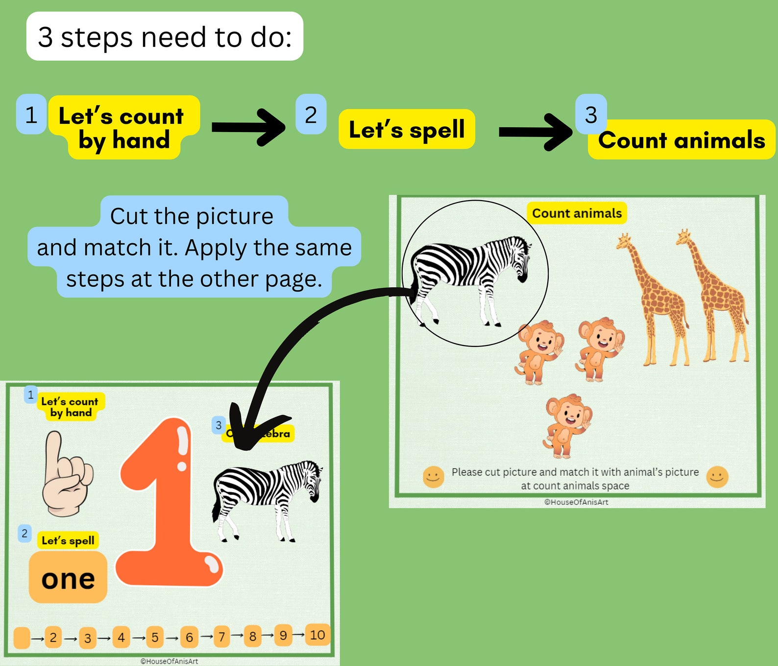 Preschool Busy Book Printable Toddler Number 1 to Number 10,montessori ...