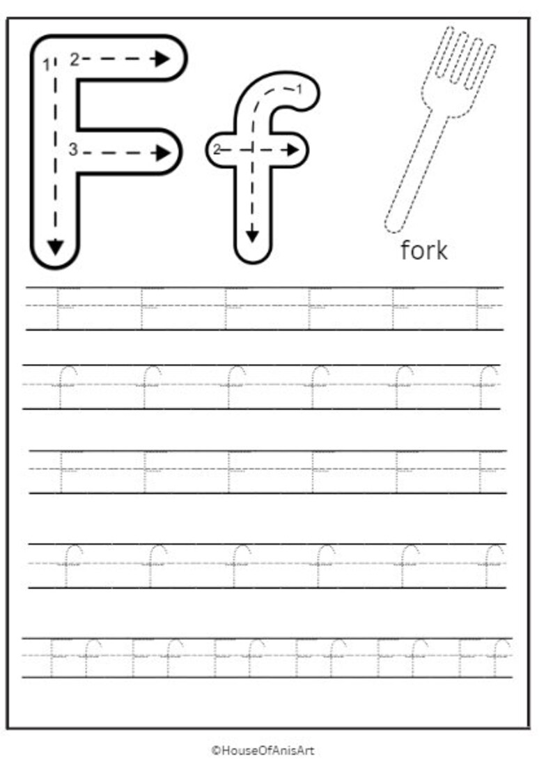 Alphabet Worksheets Set for Kids, Educational Learning Sheets, Letter ...