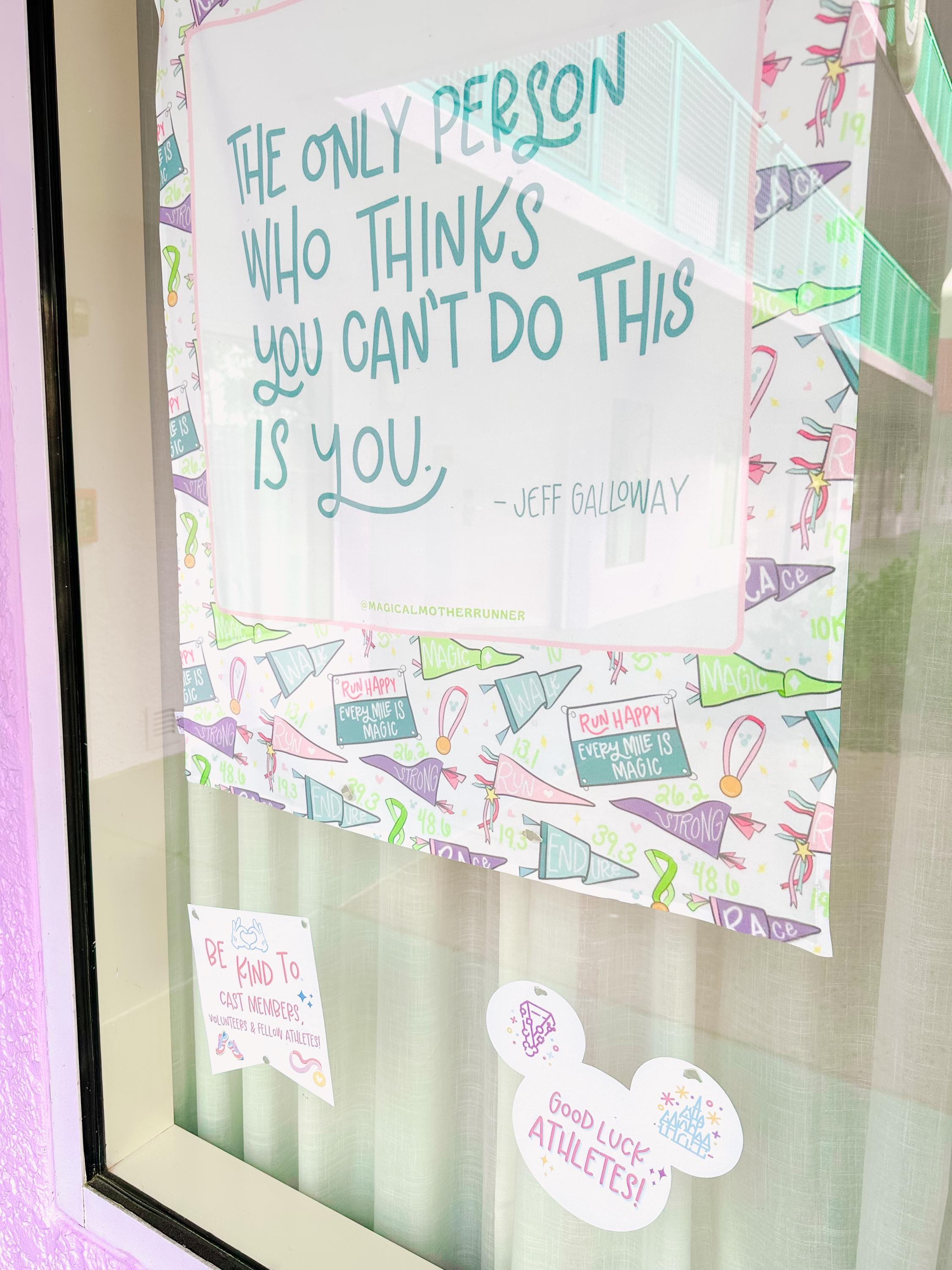 Rundisney-inspired Resort Window Decoration, Motivational Tapestry ...