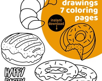 Sweets Coloring Pages for Kids, Sweets Printable, Coloring Pages of Ice ...
