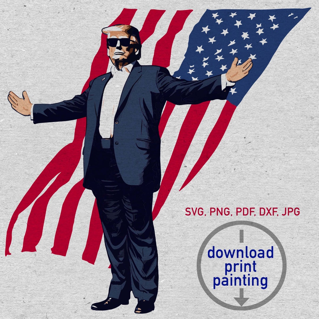 Trump Svg, Trump Png, Election 2024 Trump, Trump Embraces Everyone ...