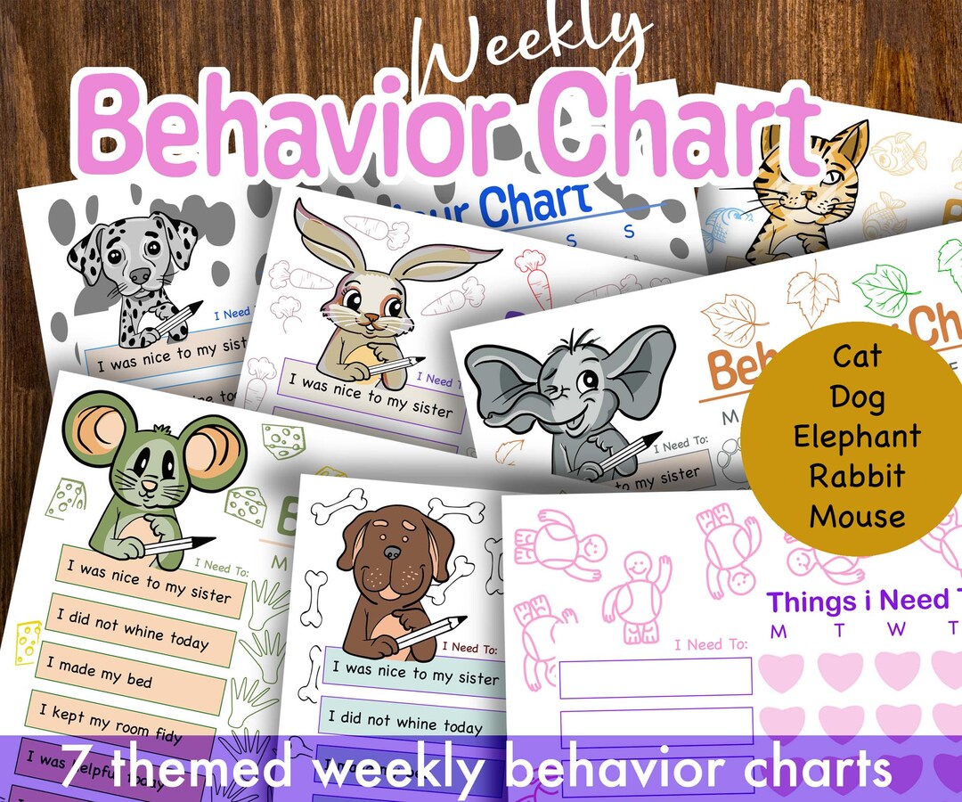 Printable Behavior Chart Kids, Toddler Behavior Chart, Behavior Chart ...