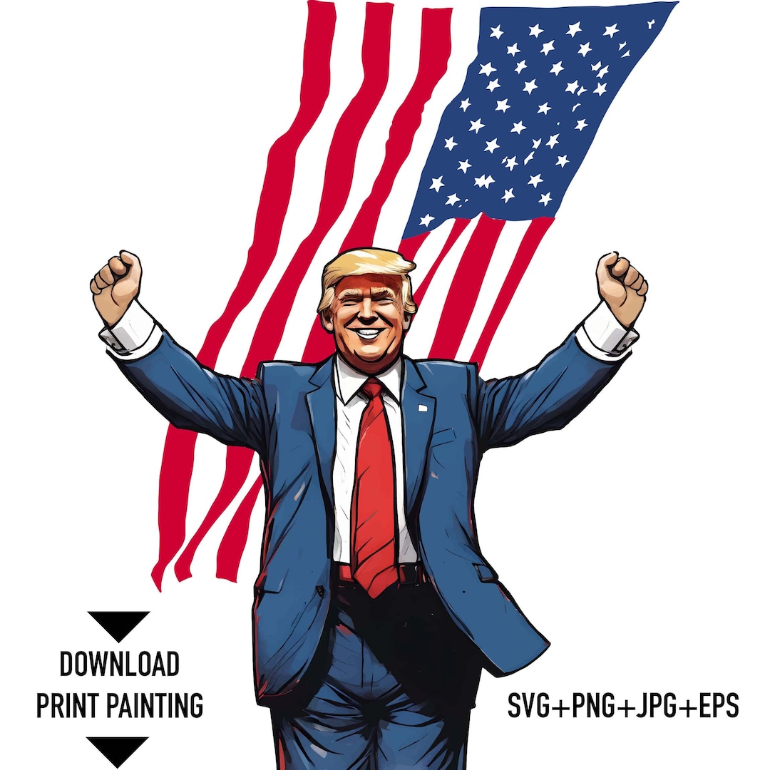 Trump Svg, Trump Png, Election 2024 Trump, Trump Embraces Everyone ...