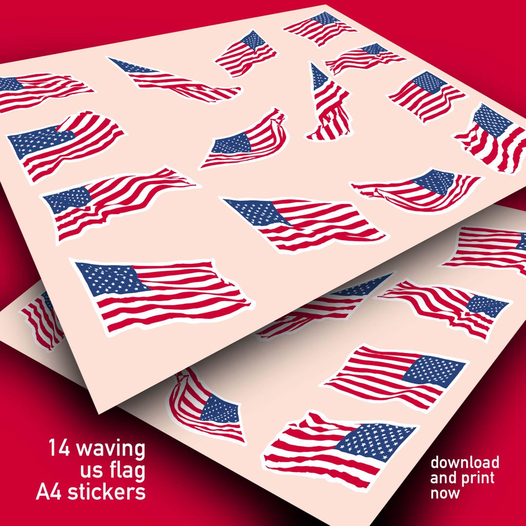 Waving American Flag SVG, Instant Digital Download, Svg, Png, Jpg, Dxf ...