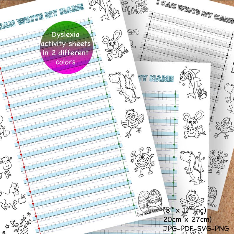 Dyslexia Awareness Week, Printable Different Color of Dyslexia ...