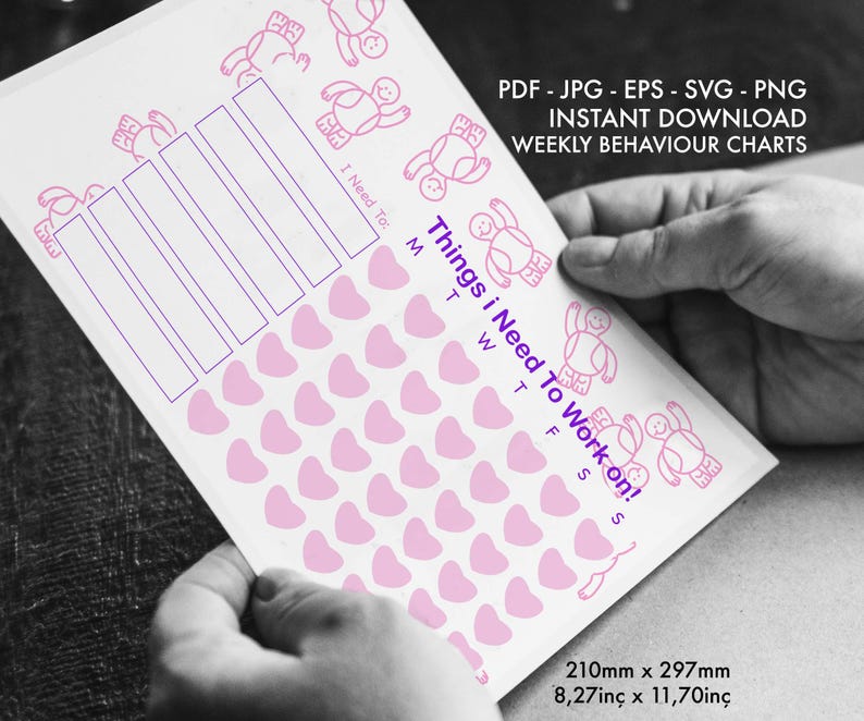 Animal Themed Weekly Behavior Charts, Home Behavior Chart, Printable ...