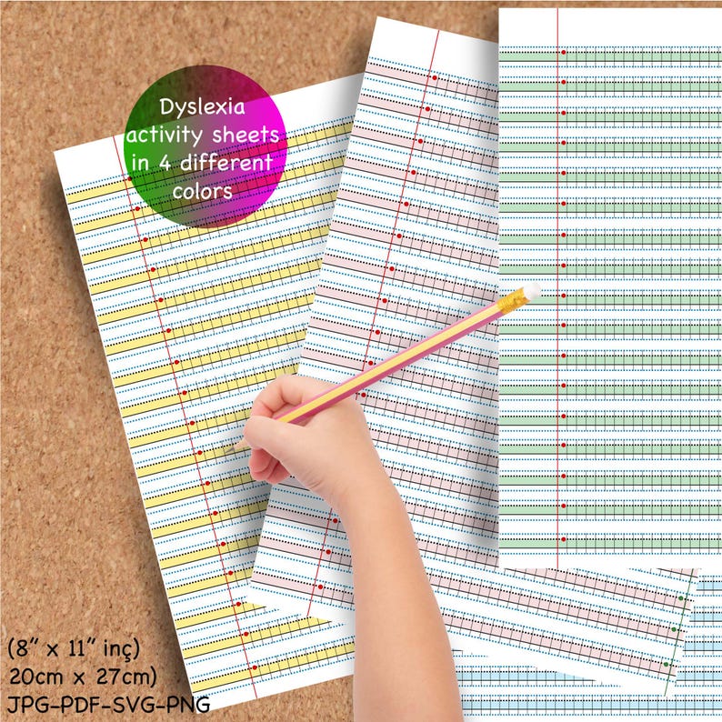 Dysgraphia Paper, Dyslexia & Dysgraphia Handwriting Practice, Primary ...