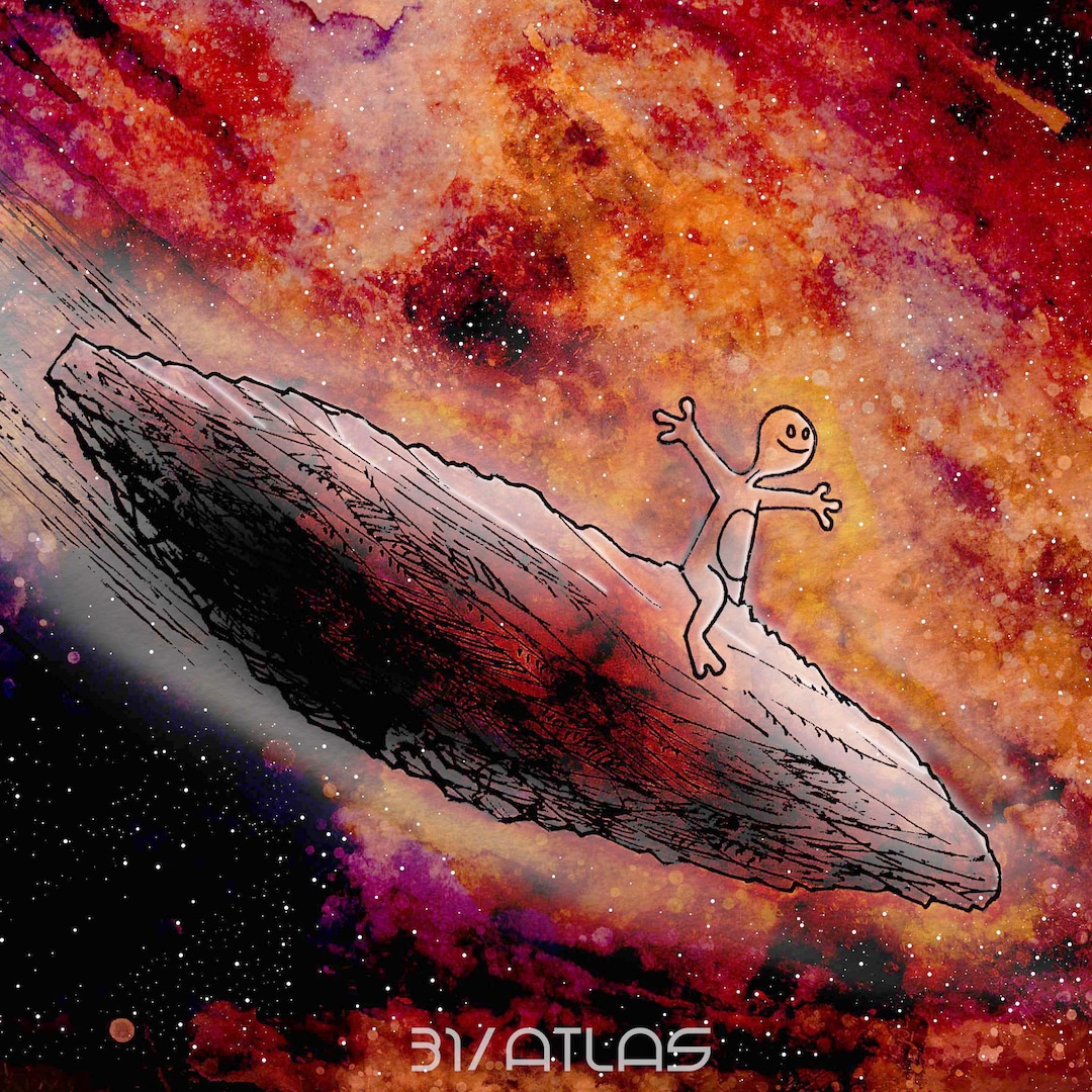 Hand-drawn 3i/atlas Comet Poster, Cosmic Wall Art, Space Decor, Funny ...