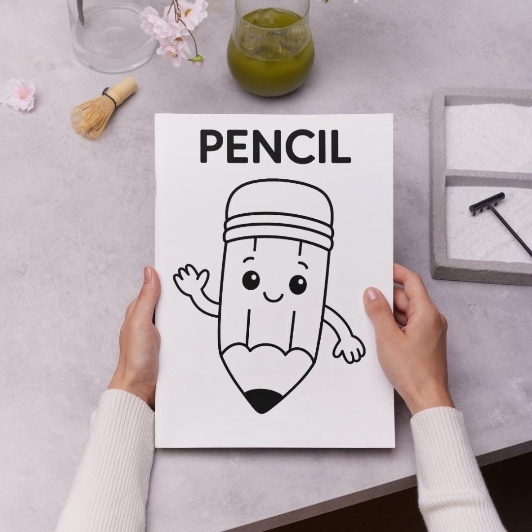 Back to School Coloring Pages for Kids – Cute Kawaii Classroom ...