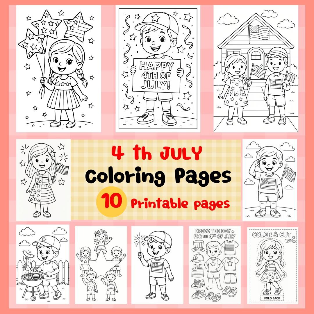 4th of July Coloring Pages for Kids | Independence Day Activities ...