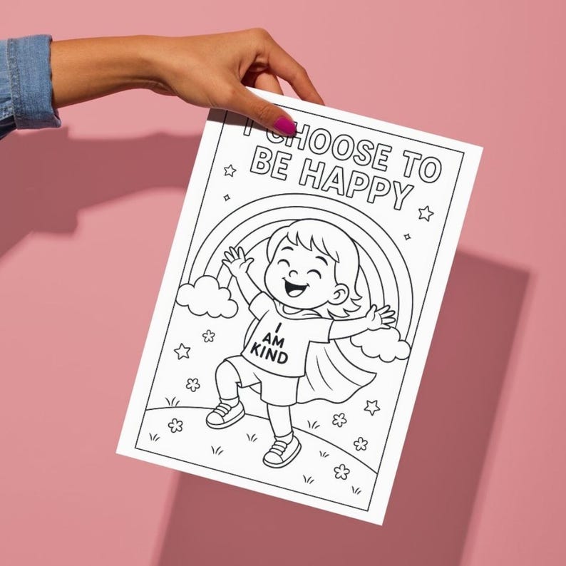 Printable Kindness & Confidence Coloring Pages for Kids ,self-worth ...