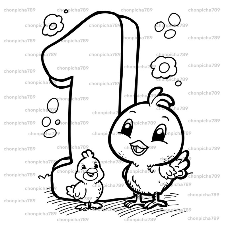 Cute Animal Number Coloring Pages for Kids | 1-9 Printable Counting ...