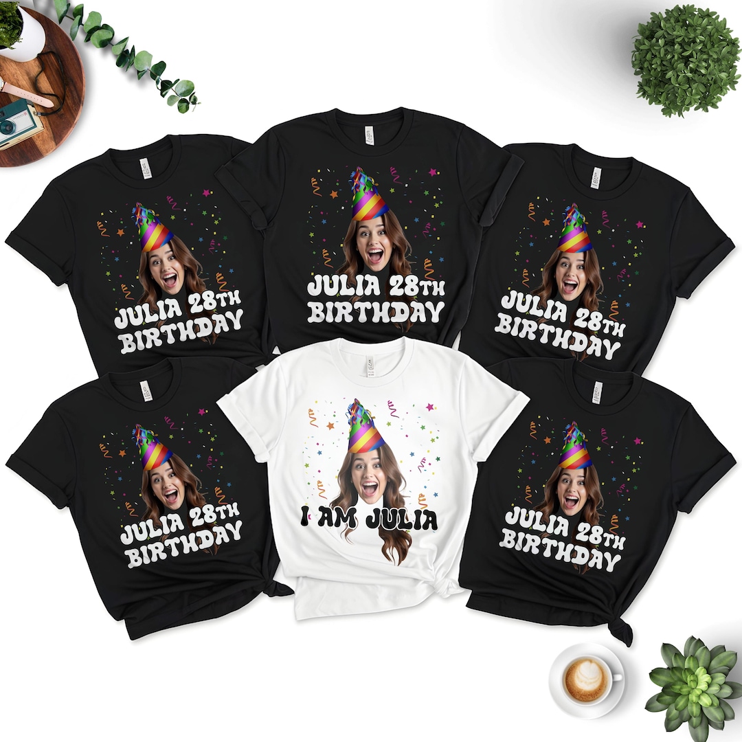 Personalized Funny Birthday Shirt, Custom Birthday Photo Shirt ...