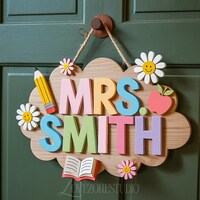 Custom Teacher Name Neon Sign,personalized Teacher Name Sign,welcome ...