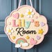 Personalized Girl Wooden Door Sign, Pastel Nursery Name Sign, Custom ...