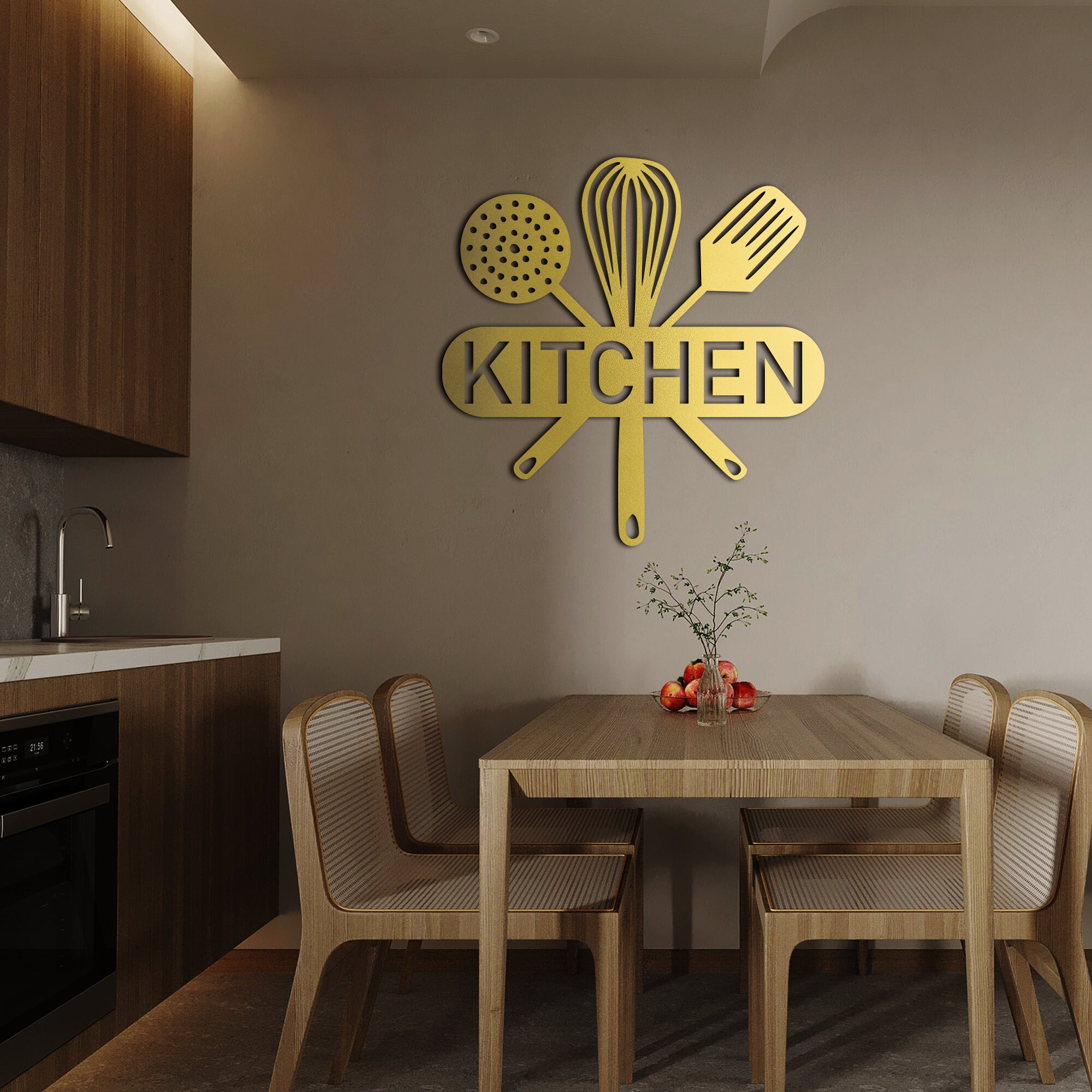 Custom Kitchen Metal Sign: Modern Wall Art Decor - Etsy