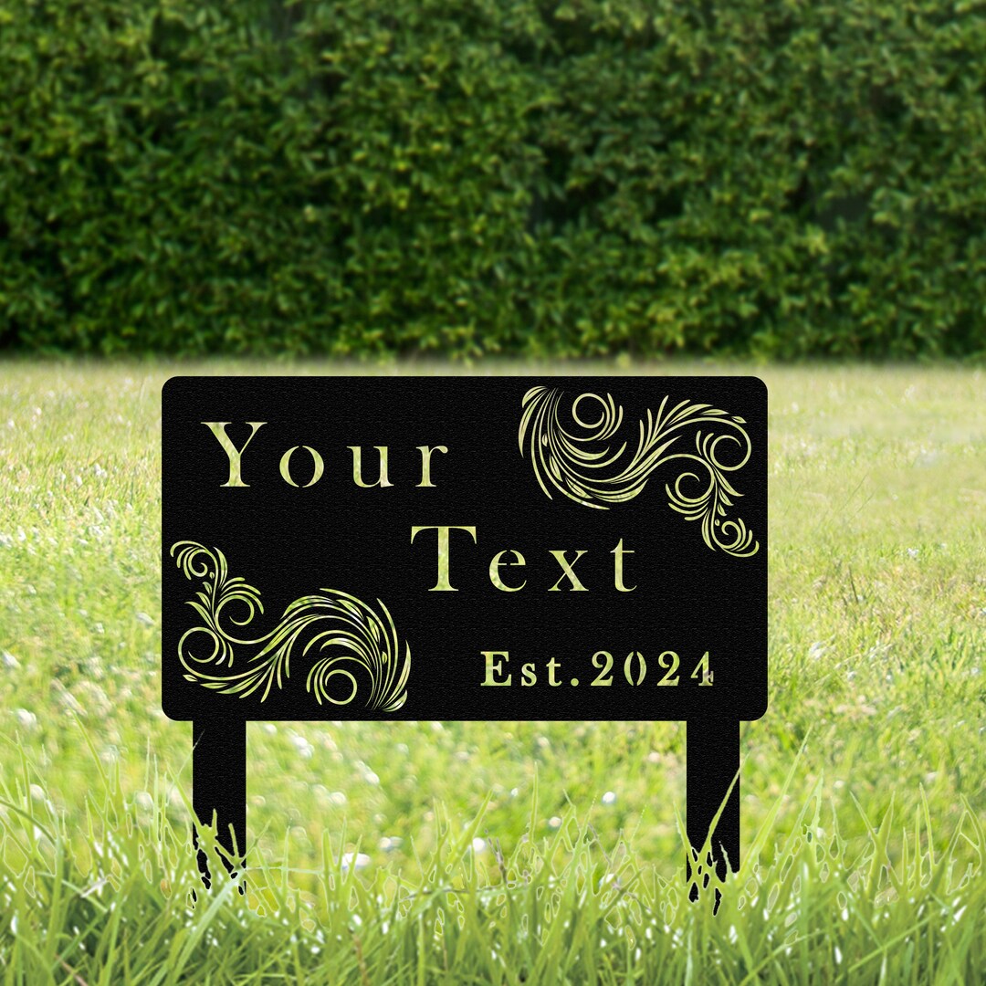 Custom Garden Sign, Metal Decor, Street Sign, Metal Yard Sign ...
