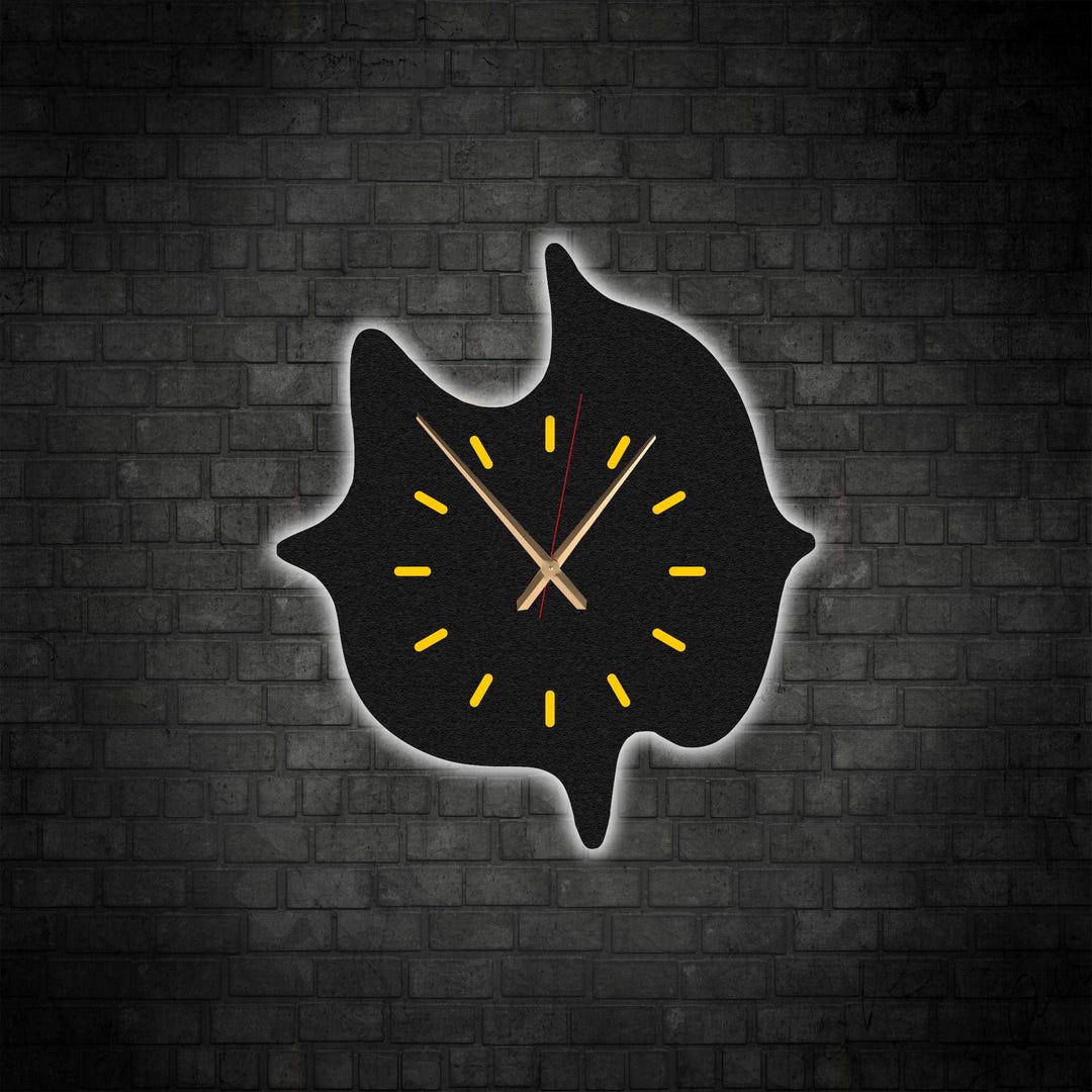 Metal Led Wall Clock, Extra Large Led Wall Clock, Modern Silent Black ...