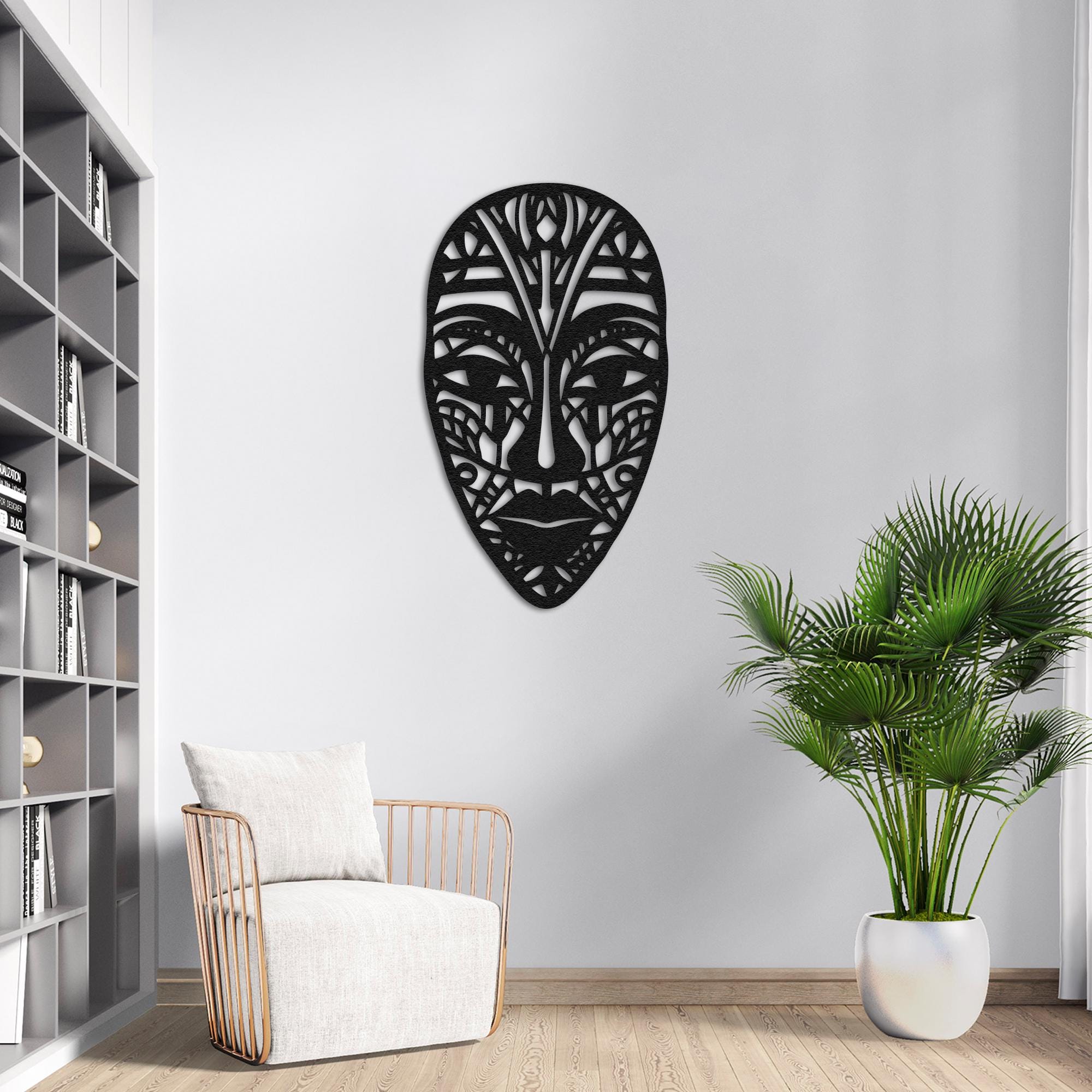 African Woman Mask Metal Wall Decor,metal Face Mask Wall Art ...
