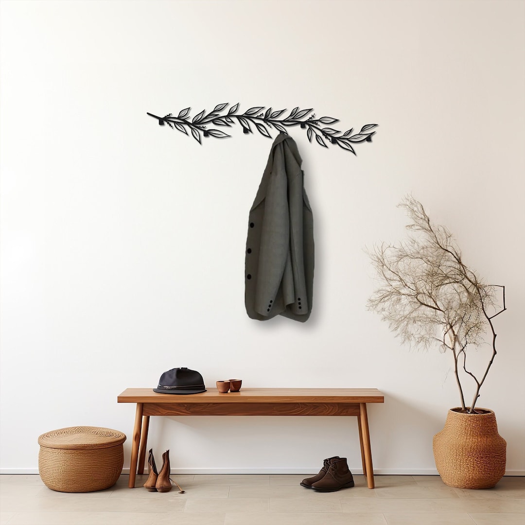 Large Metal Coat Rack, Branch Hanger, Olive Branch Hanger, Metal Hanger ...