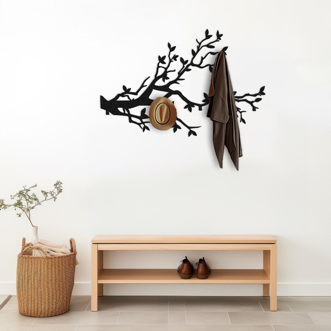 Tree Branch Metal Coat Rack,wall Mounted Coat Hanger,modern Key Holder ...