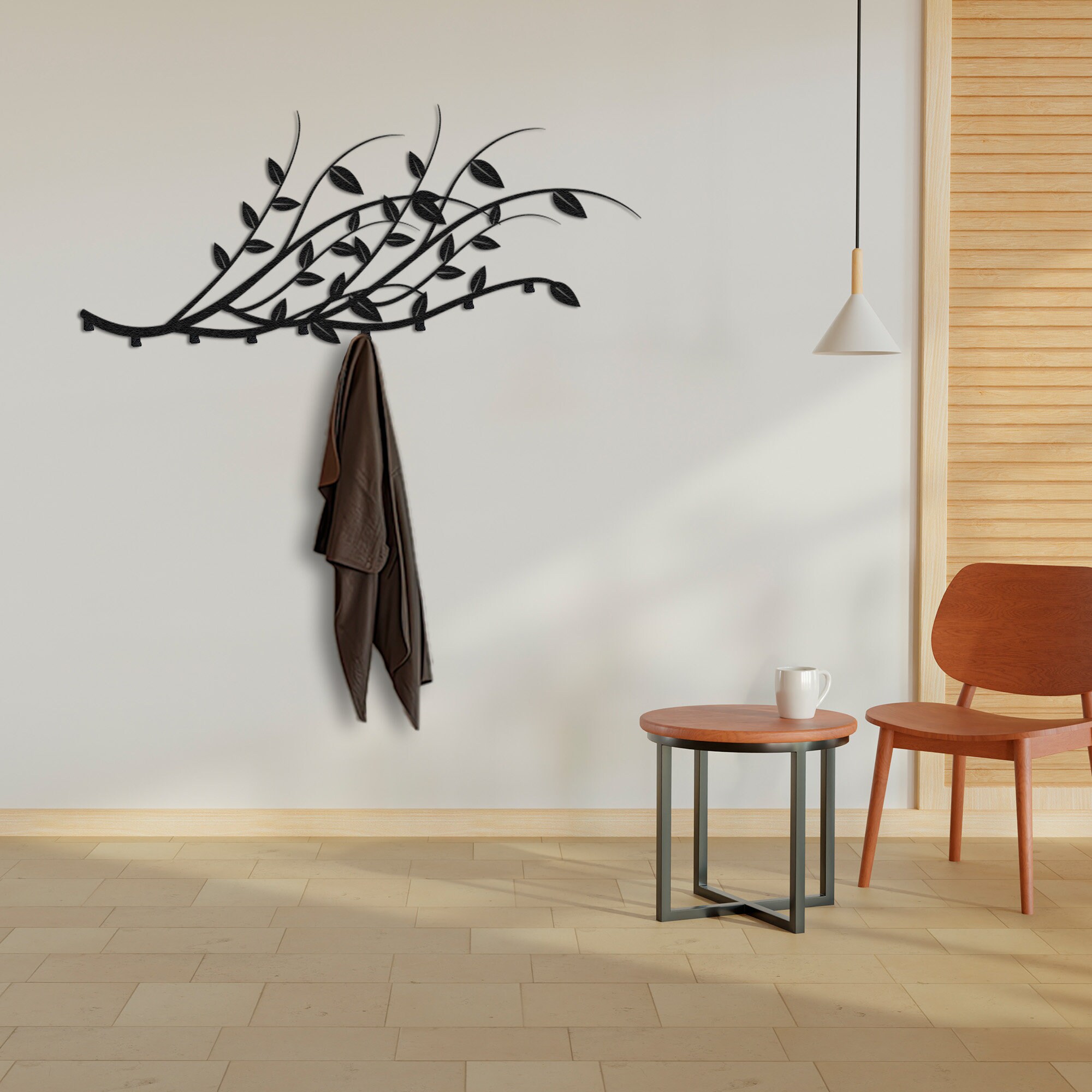 Large Metal Coat Rack, Tree Branch Coat Rack, Wall Mount Rustic Coat ...