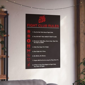 Fight Club Rules Poster , Famous Movie Poster , Wall Paper Decoration ...