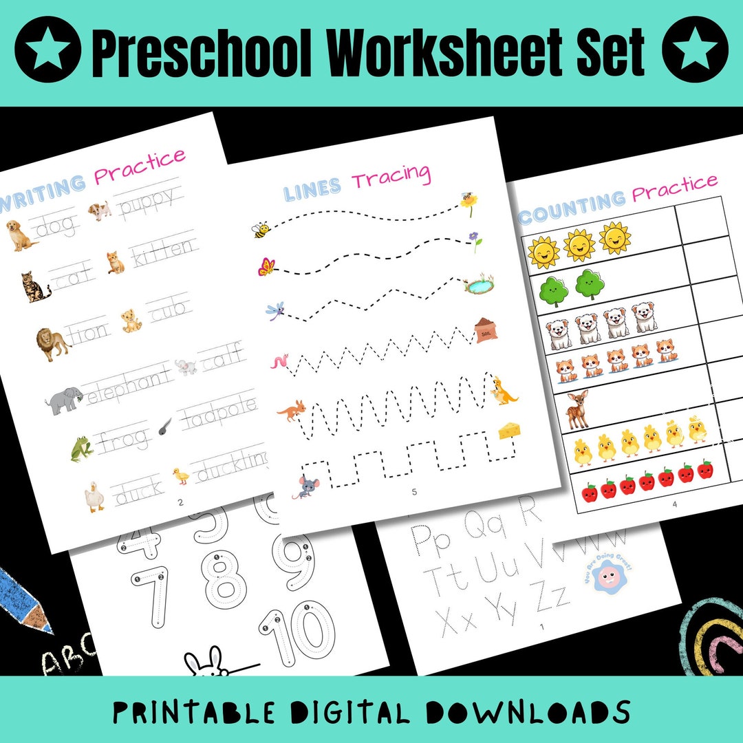 Preschool Activity Bundle, Preschool Educational Bundle, Preschool ...