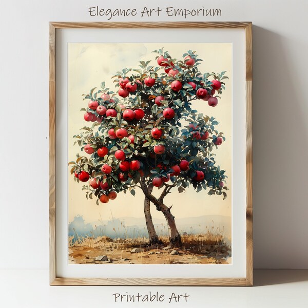 Red Apple Print - Etsy