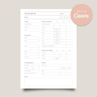 Instant Download Sourdough Bread Log - Track Your Sourdough Baking in ...