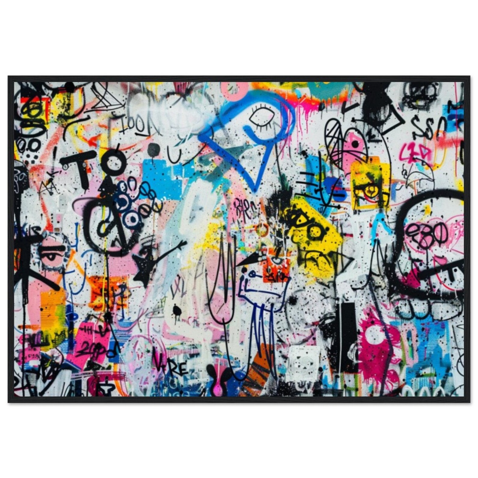 Premium Matte Paper Wooden Framed Graffiti Art - 28" X 40" - Etsy